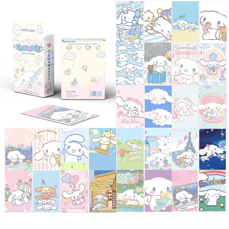 50PCS Sanrio Laser Lomo Card Kpop Photocard Cute Carton Flash Cards and ...