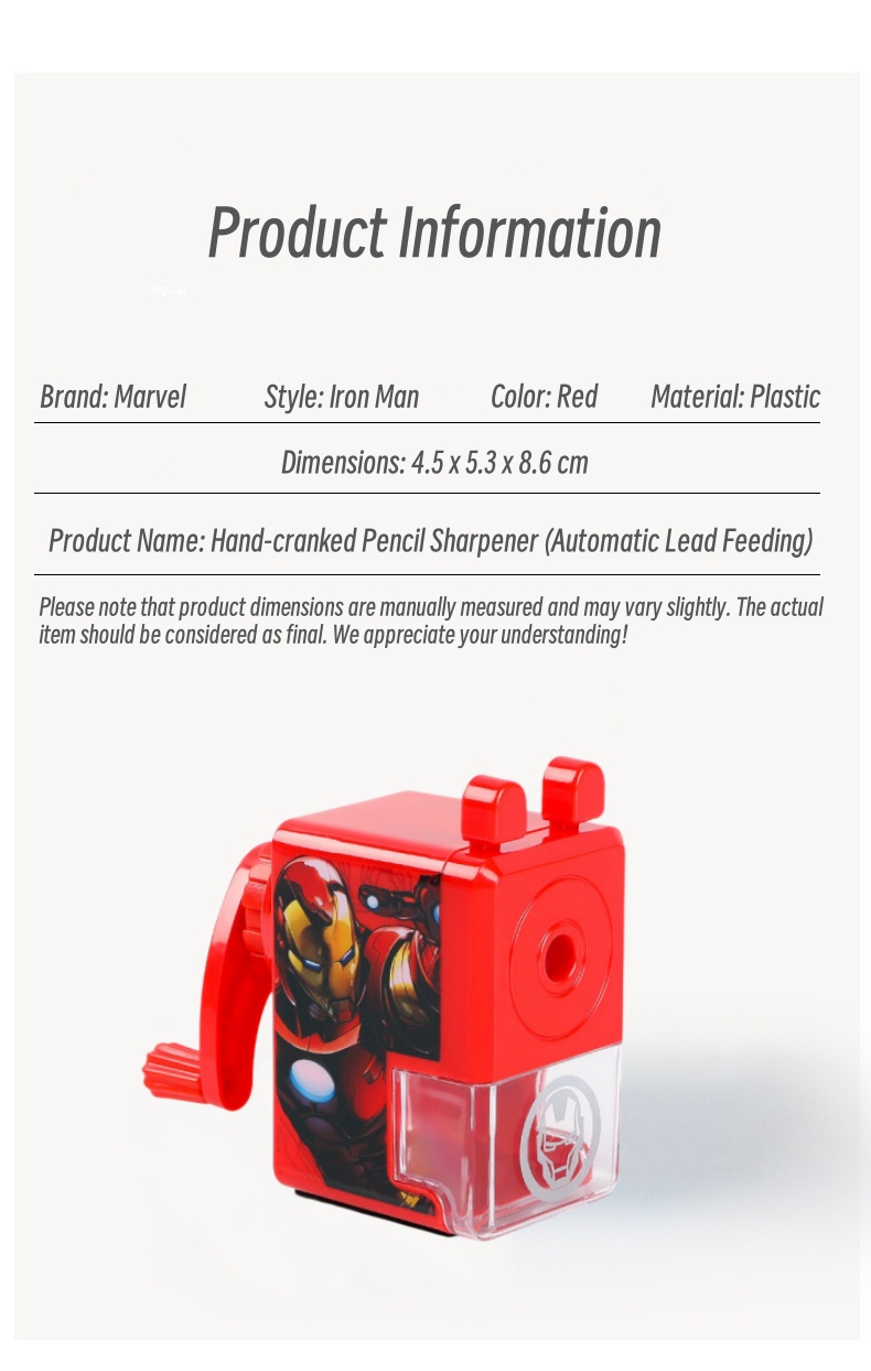 Disney Hand-Crank Pencil Sharpener Iron Man | Shopee Malaysia
