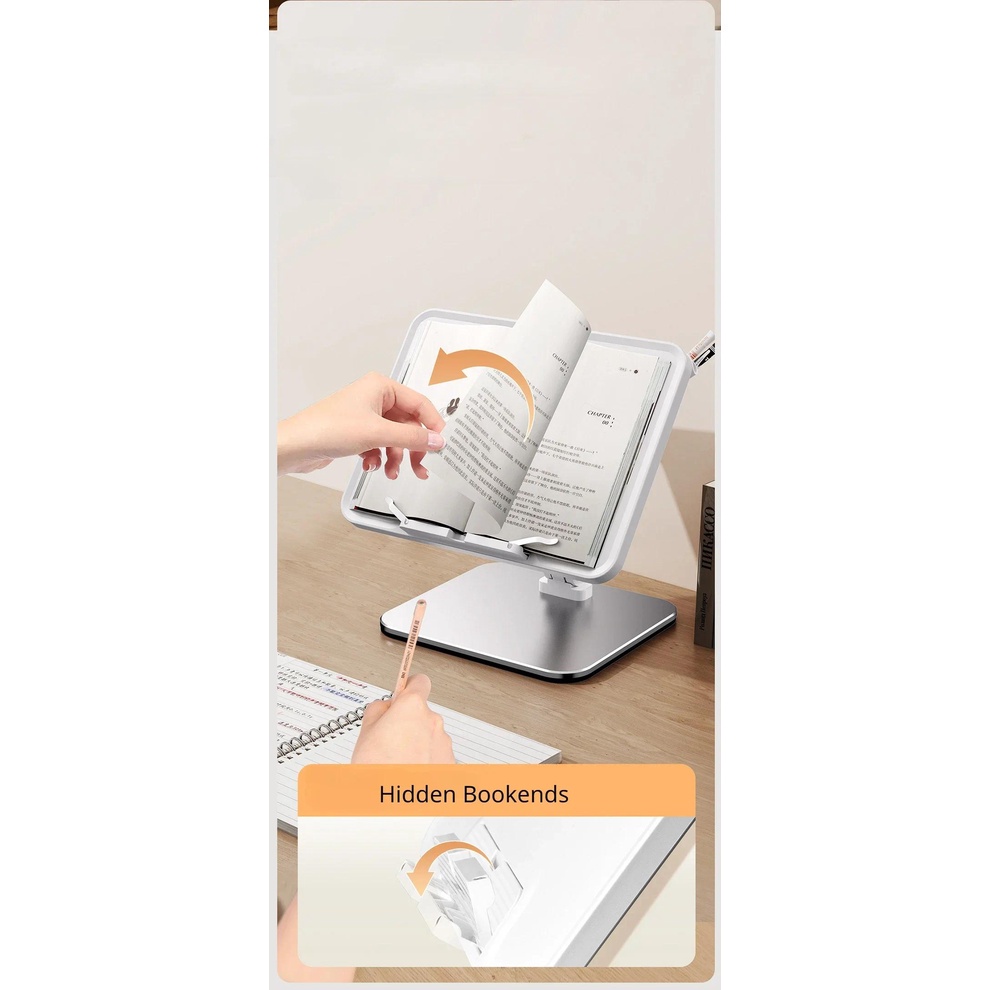 OATSBASF Foldable Tablet Laptop Stand Height Adjustable Desktop Reading ...