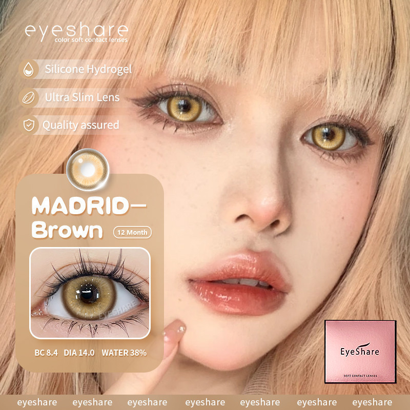 EYESHARE Blue Natural Soft Contact Lenses Delivery Contact Lens Case ...