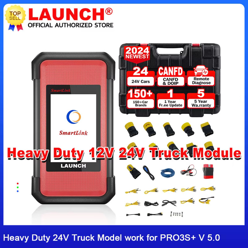 LAUNCH X431 SmartLink C Heavy Duty 24V Truck Module Truck/Machinery ...