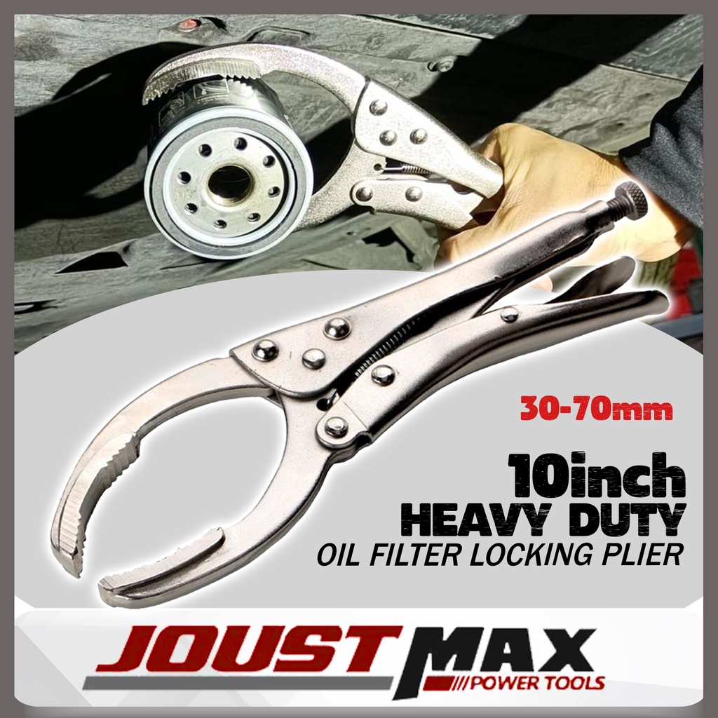 10" HEAVY DUTY STEEL OIL FILTER LOCKING PLIER FOR OPEN VEHICLE OIL ...