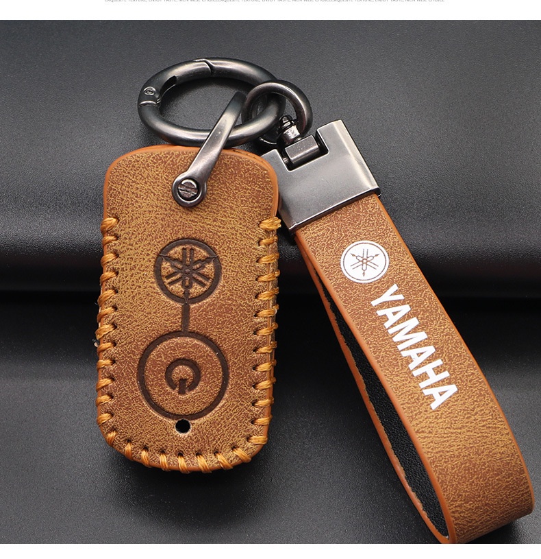 Yamaha y16zr xmax y16 Remote Key Leather Case Cover With Keychain For ...