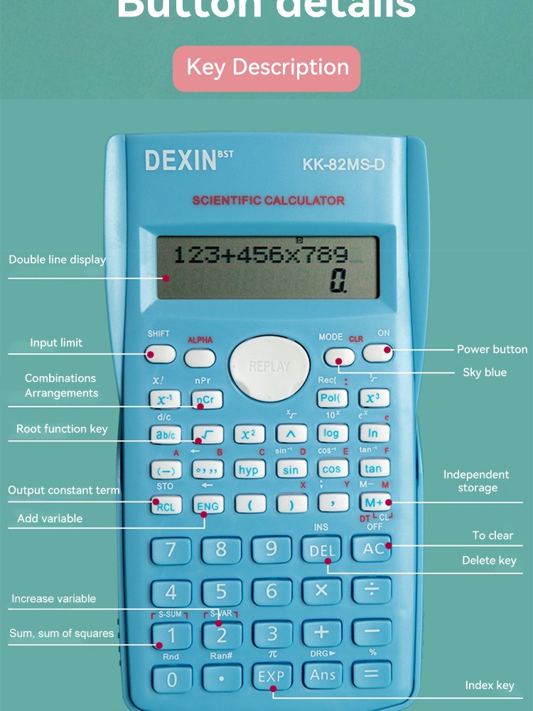 Student Function Calculator Cute Scientific Digital Calculator ...