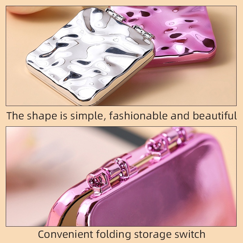 Eyelash Extension Handheld Makeup Mirror Square Makeup Vanity Mirror ...