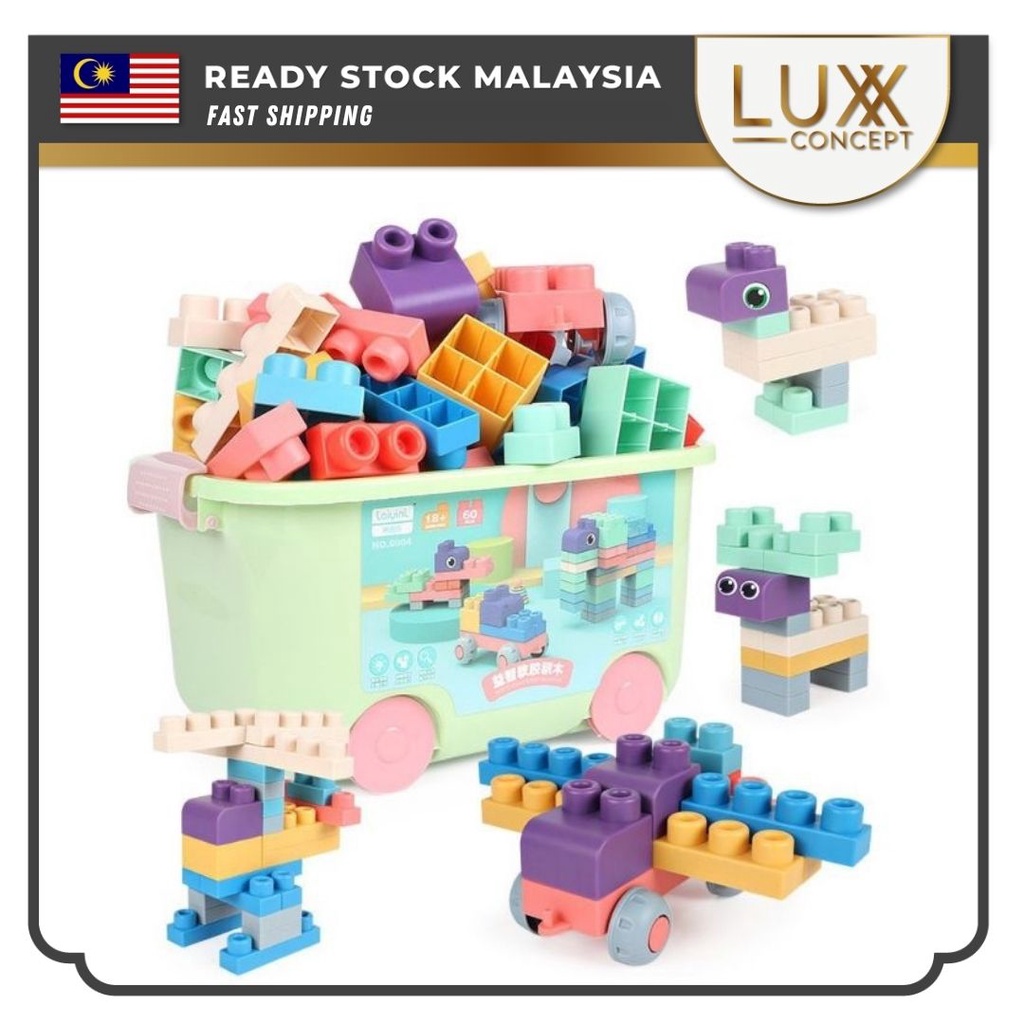 Big Silicone Building Blocks [20 Pcs/ 80 Pcs] Mega LegoBlock Soft Safe ...