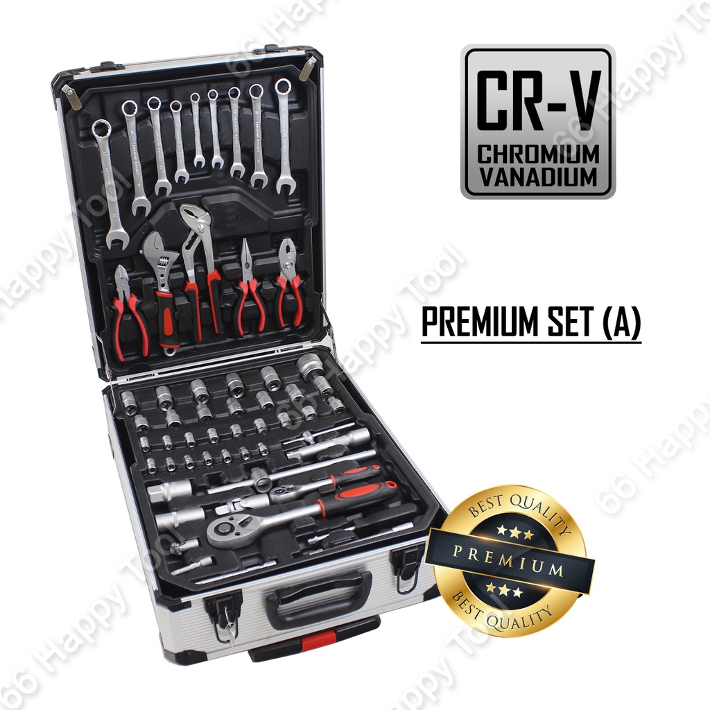 187pcs Professional Tool Set Box CR-V Hand Tools Kit With Case Chrome ...