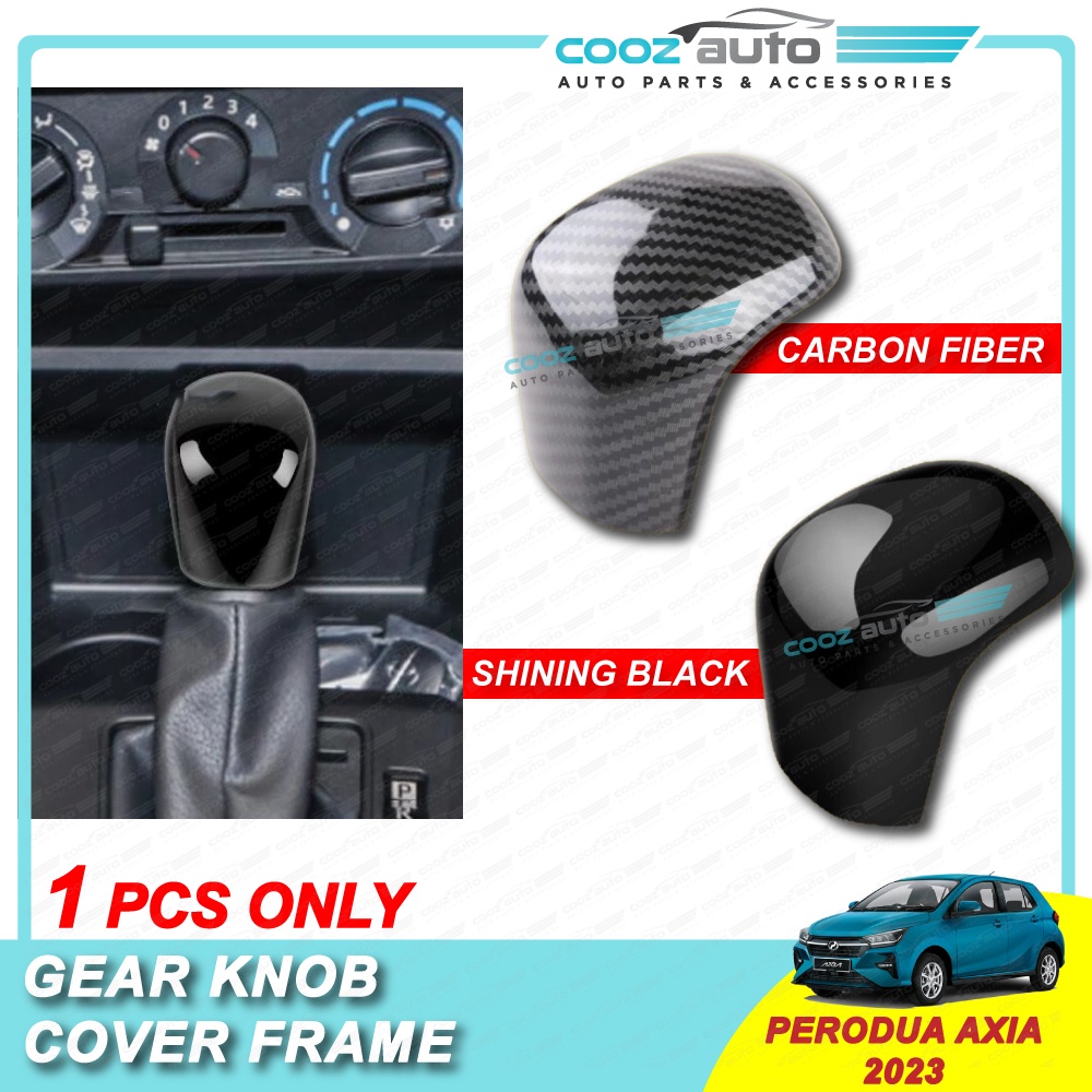Perodua Axia 2023 - 2025 Gear Shift Knob Cover Shining Carbon Black ...
