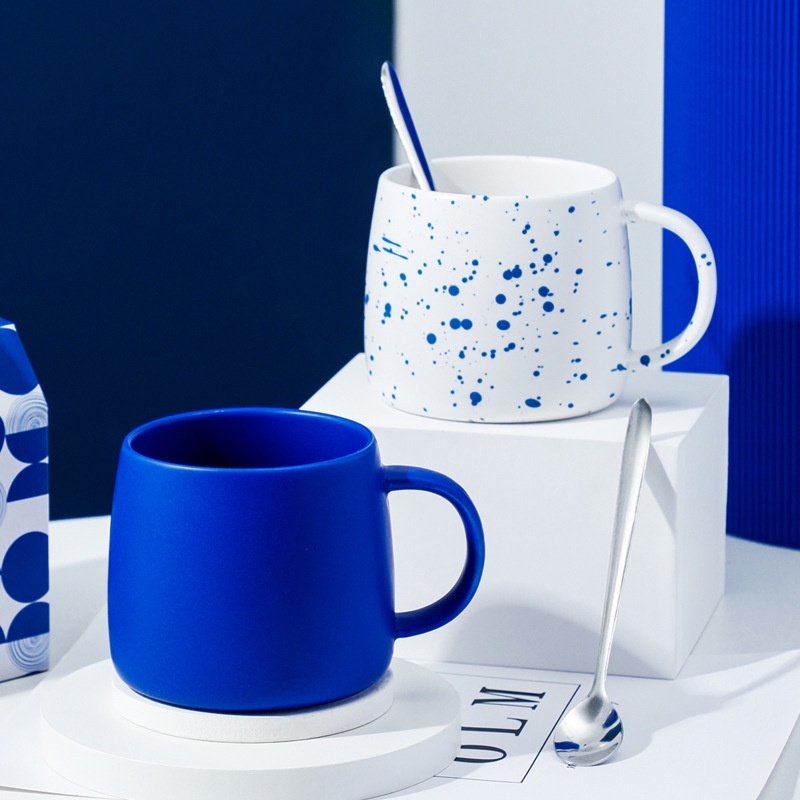 【Ready Stock】Ins Style Ceramic Mug Gift Box Coffee Cup Klein Blue ...