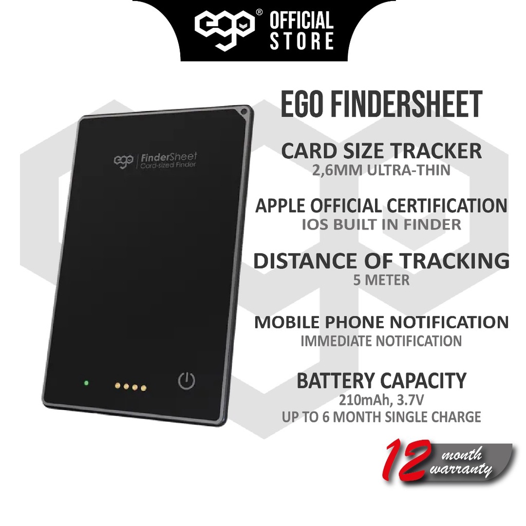 EGO MF01 FinderSheet Rechargeable Card-sized Tracker | Shopee Malaysia