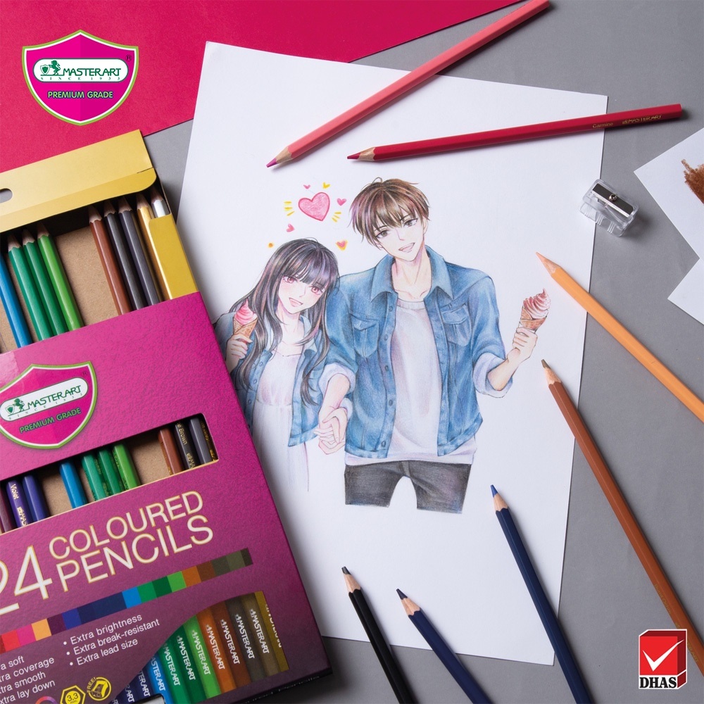 Master Art 12/24/36/48/60/72 Colors Premium Grade Color Pencil Coloured ...