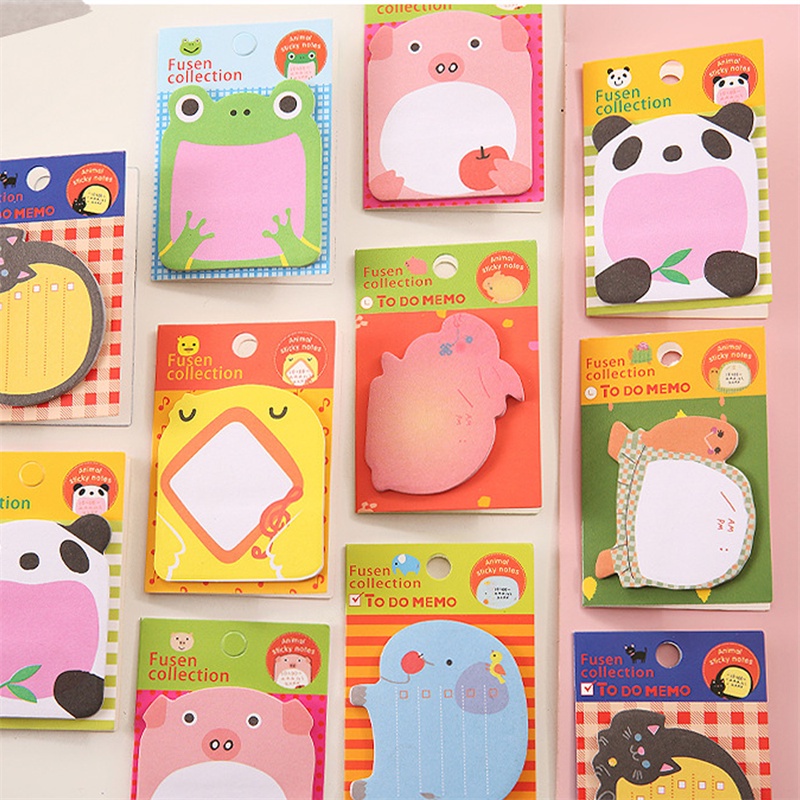 Cute Animal PatternNote - Multi -style Cartoon Combined Type Sticky ...