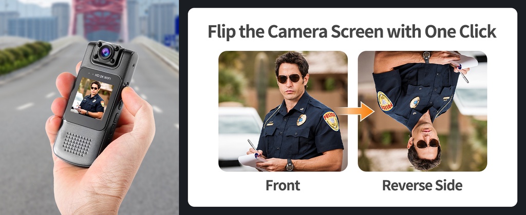 Body Camera with 4K FHD Recording, Body Cam with Audio 1.54 in Screen ...