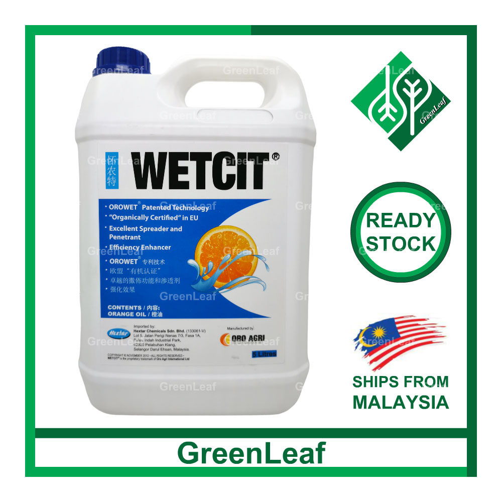 Wetcit Hextar 5L Gam Pelekat Adjuvant Spreader Penetrant Orange Oil ...