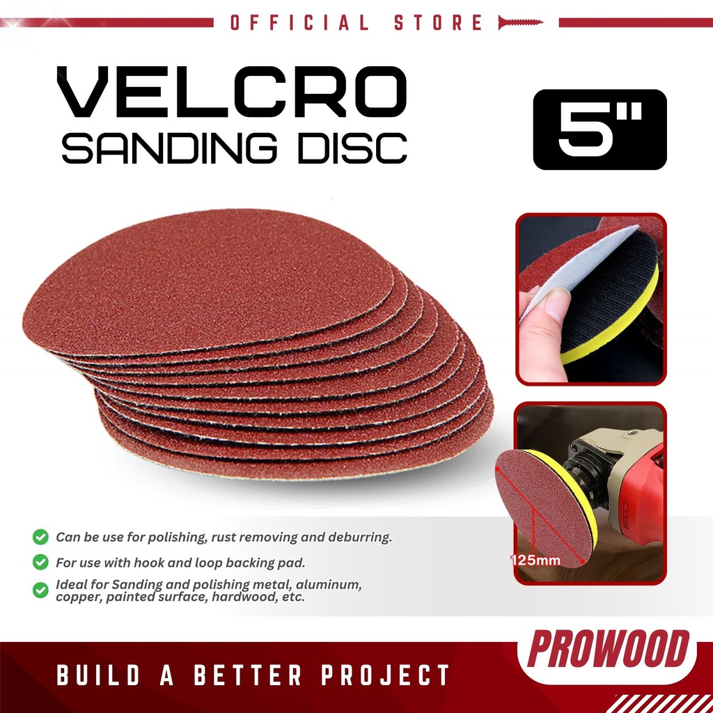 Velcro Sanding Disc 1PCS 125mm / 5 inch Abrasive Sand Paper Round ...