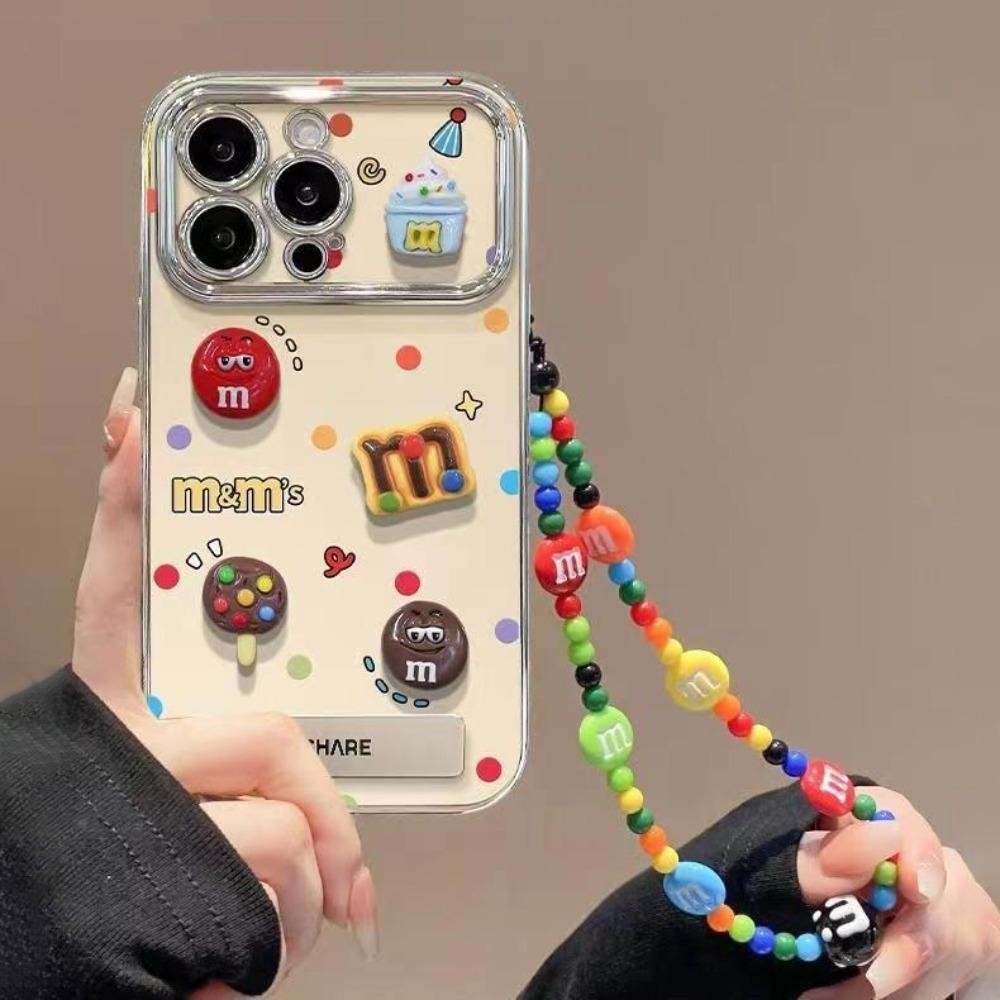 Cute M&M Electropating Phone Case for iPhone 11 16 15 14 13 12 Pro Xs ...