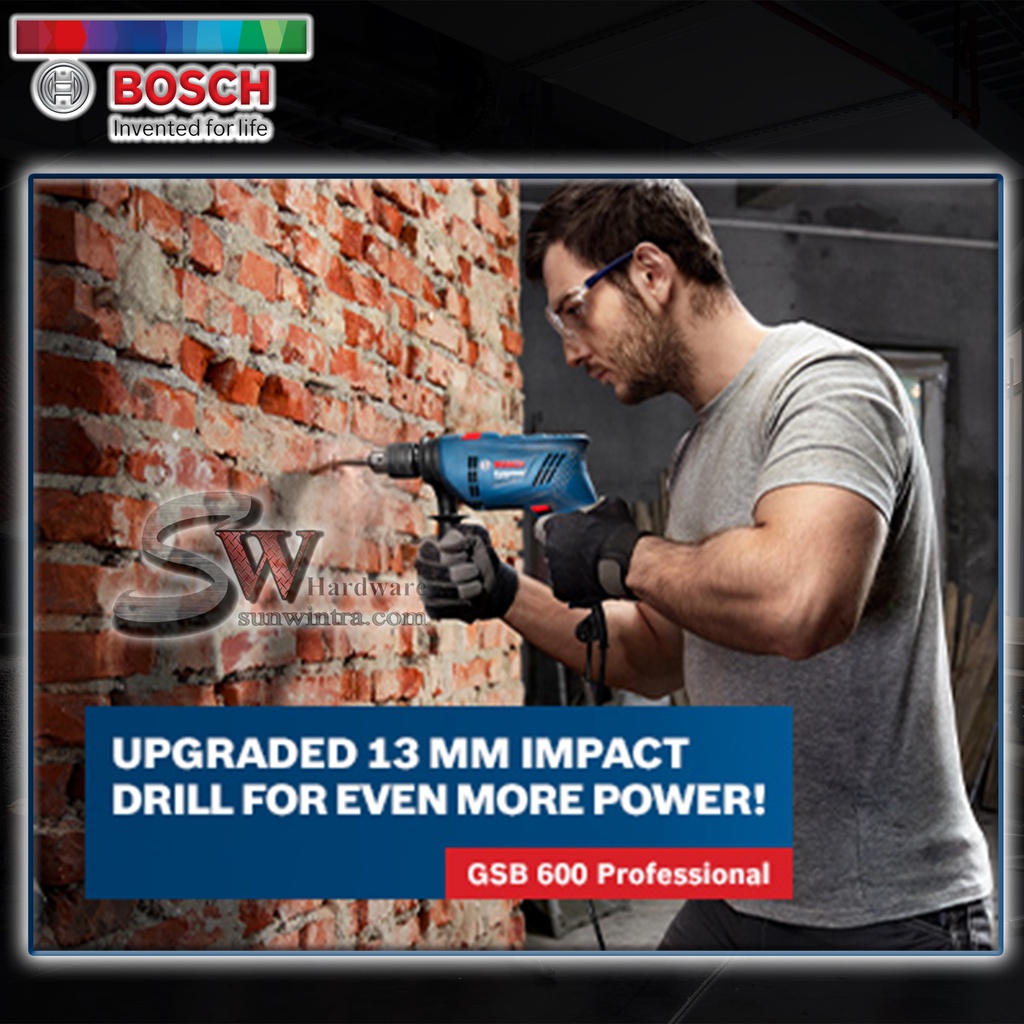 COMBO BOSCH GSB600 IMPACT DRILL / DRIVER PROFESSIONAL with 91pcs V-LINE ...