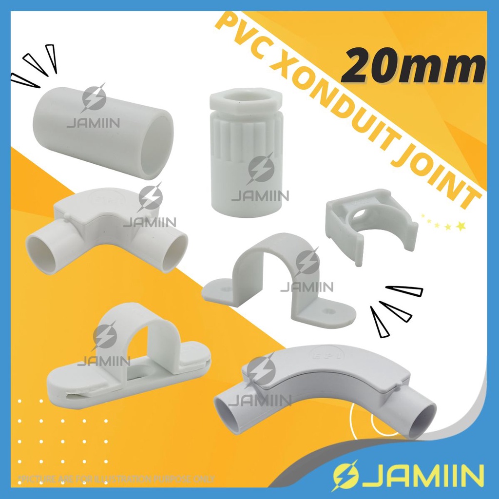 [1PC] 20mm PVC Conduit Joint and Pipe Connectors White Conduit Box ...