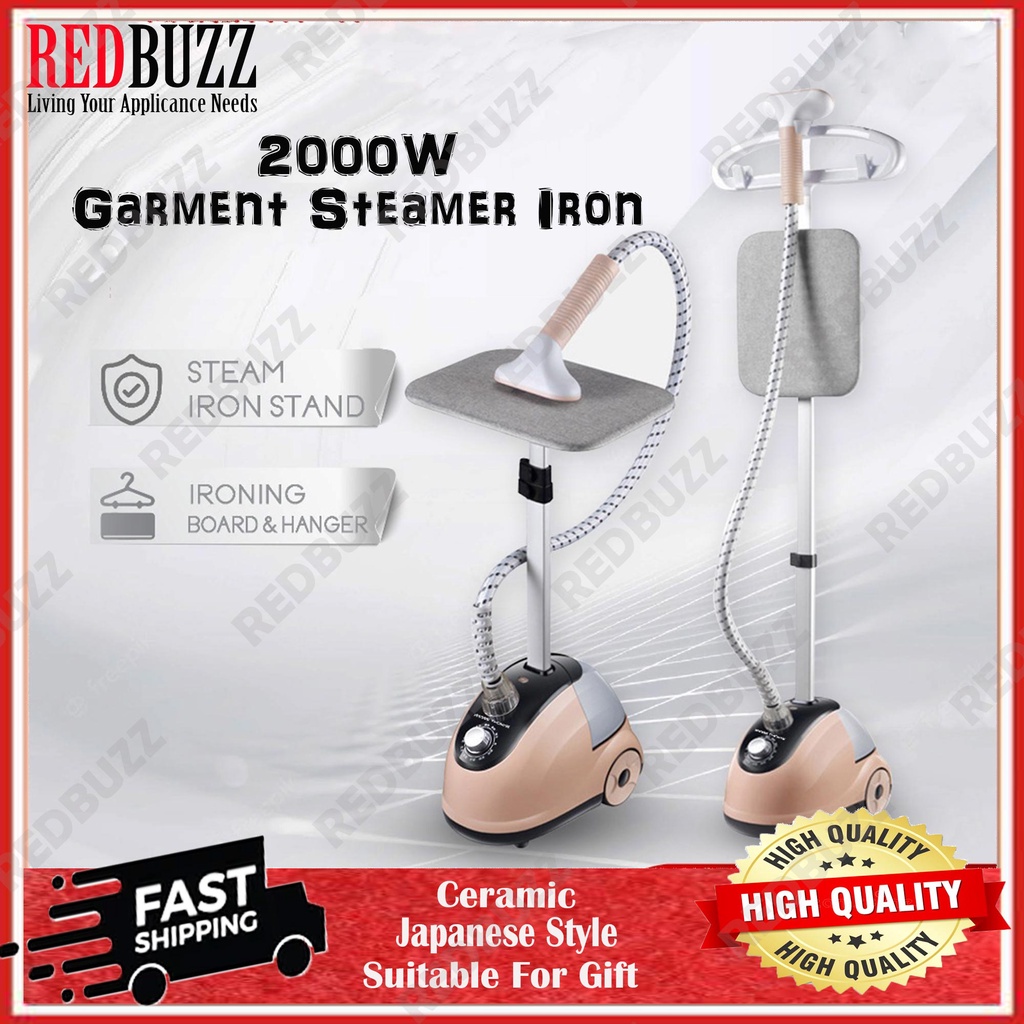 REDBUZZGarment Steamer Iron 2000W With Flat Pole & Iron Board Stainless ...
