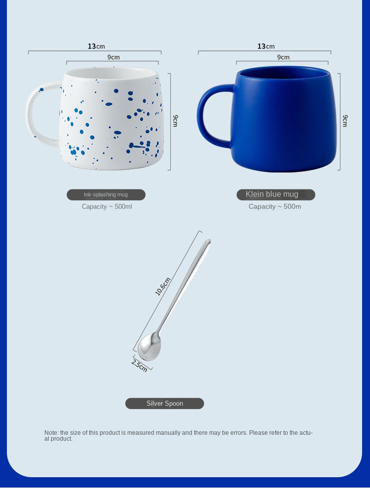 【Ready Stock】Ins Style Ceramic Mug Gift Box Coffee Cup Klein Blue ...