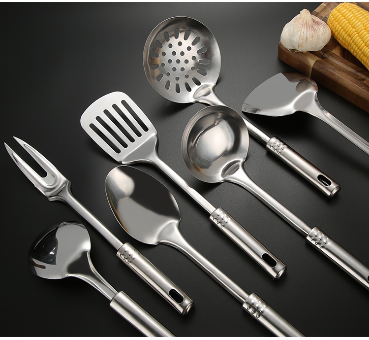 Stainless steel sandok cooking utensils wok spatula/wok spoon/colander ...