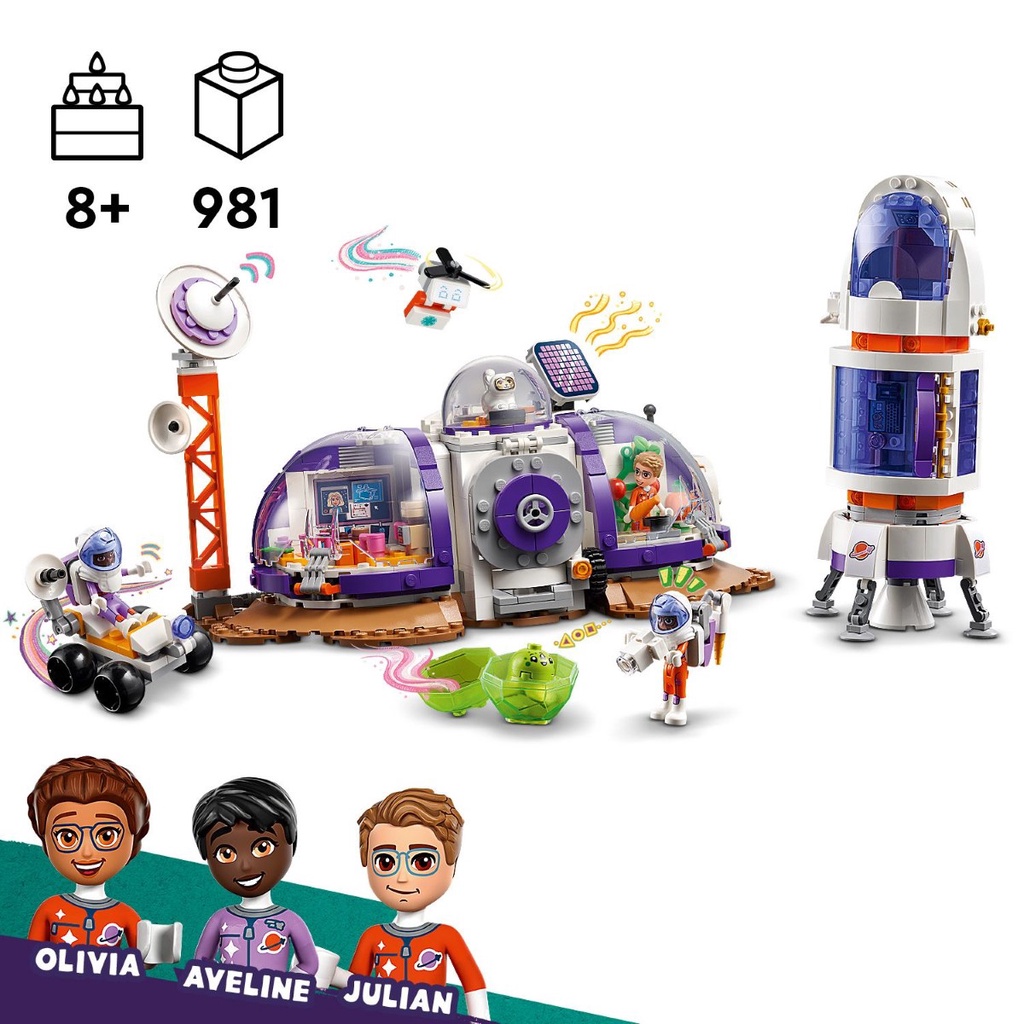LEGO 42605 Friends Mars Space Base and Rocket Building Toy Set (981 ...