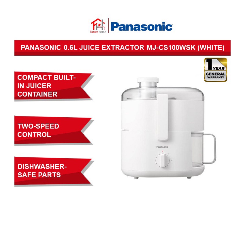 Panasonic 0.6L Juice Extractor MJ-CS100WSK (White) | Shopee Malaysia