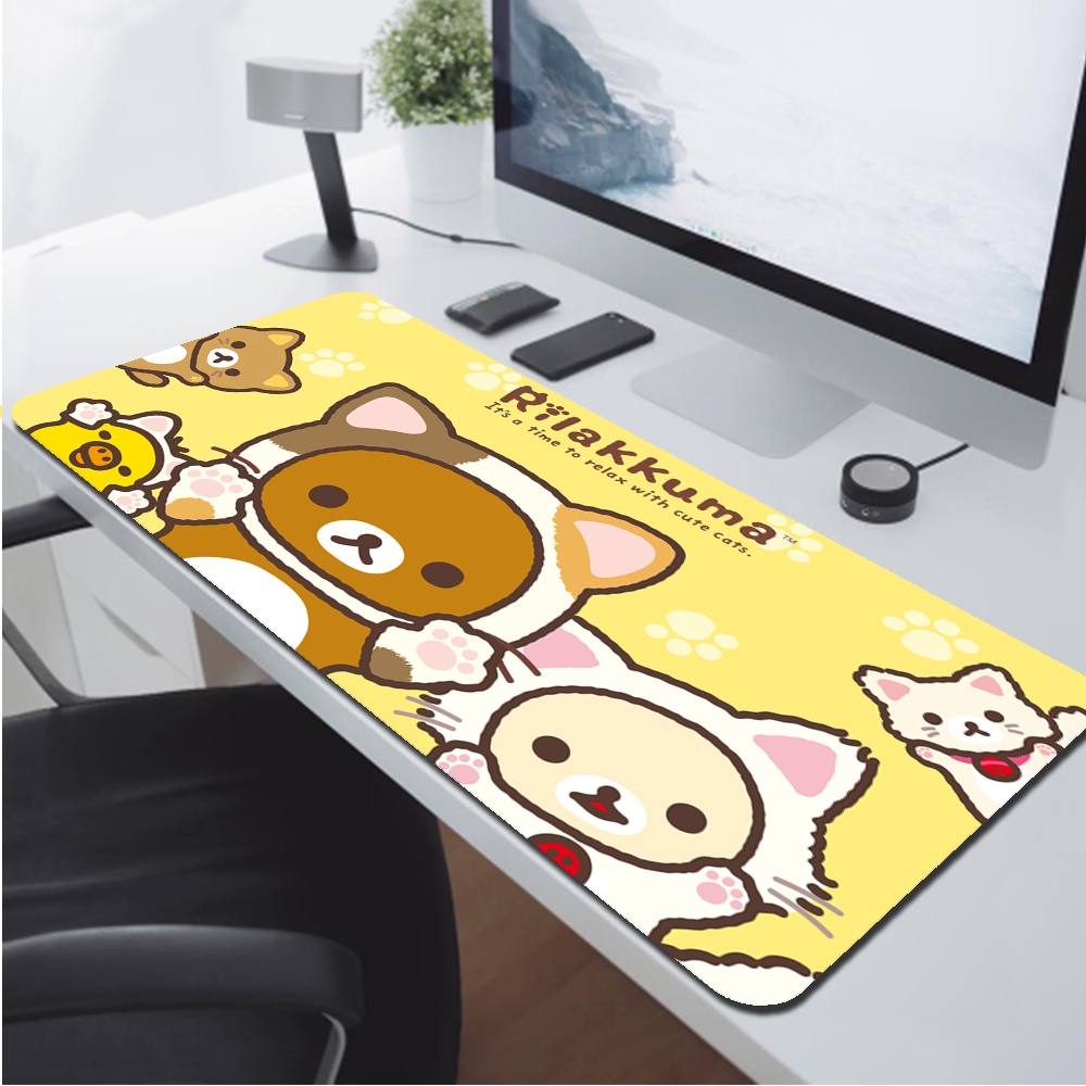 Korilakkuma Rilakkuma Mouse Pad Kawaii Gaming Accessories Rubber PC ...