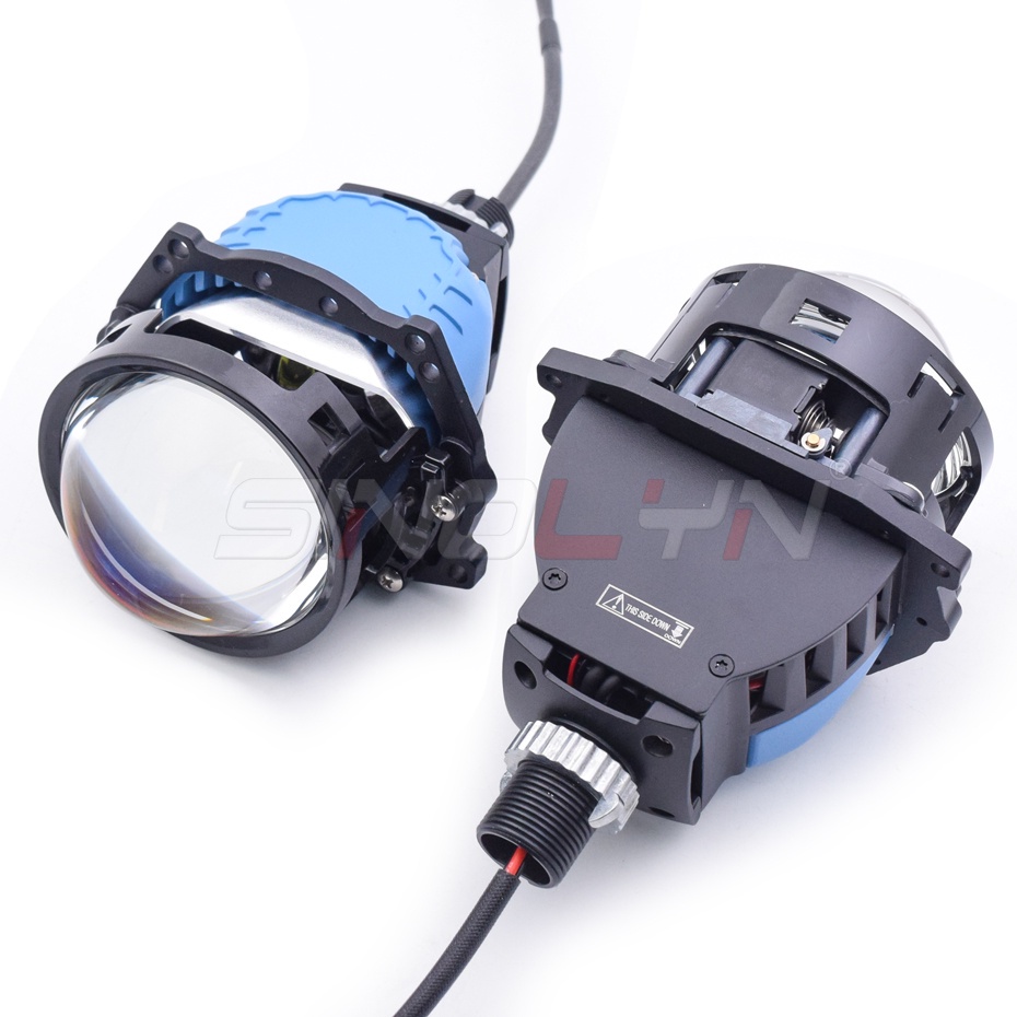 2 PCS 3 Inch Bi LED Blue Projector Lens For Hella 3R G5 Headlight H4 H7 ...