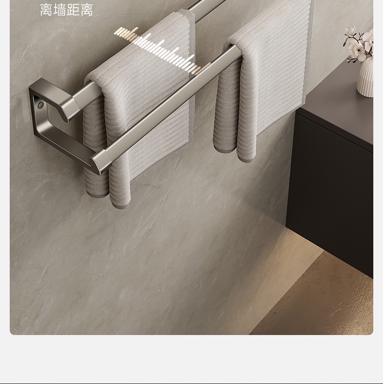 30-80CM Bathroom Accessories Towel Holder Wall Mounted Tower Bar ...