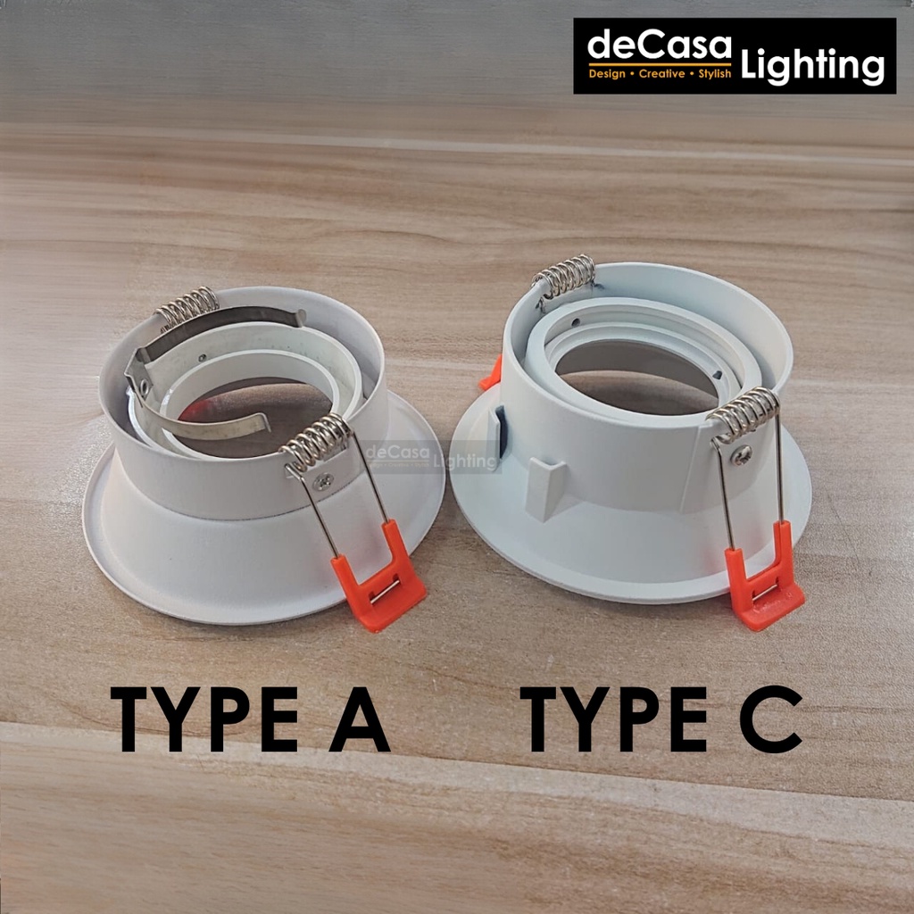DECASA Lighting Eyeball Casing GU10 Lamp Holder Spotlight Case ...