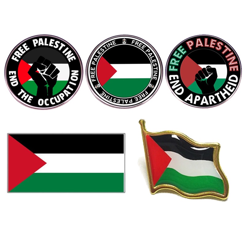Palestine National Flag Pin Country Flag Metal Lapel Pin Palestine ...