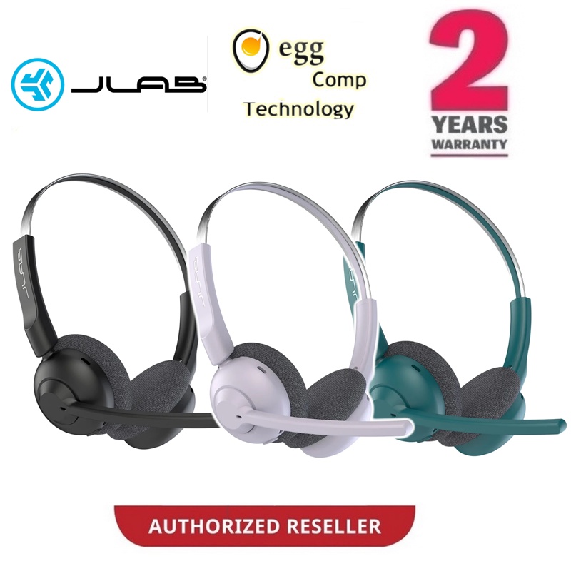 JLab GO Work POP Wireless On-Ear Headset Bluetooth 5.3 BLACK / LILAC ...