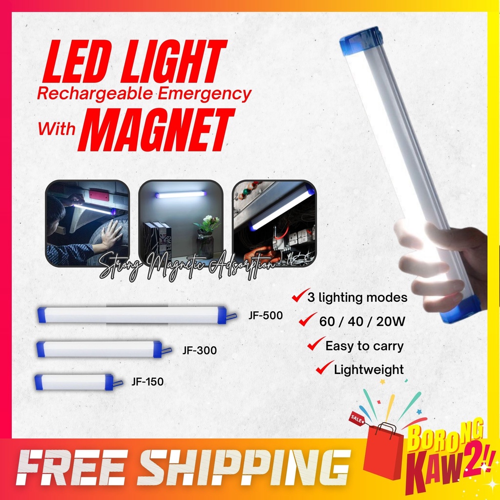 JF-150 / 300 / 500 Emergency Light With Magnet Led Rechargeable Lampu ...