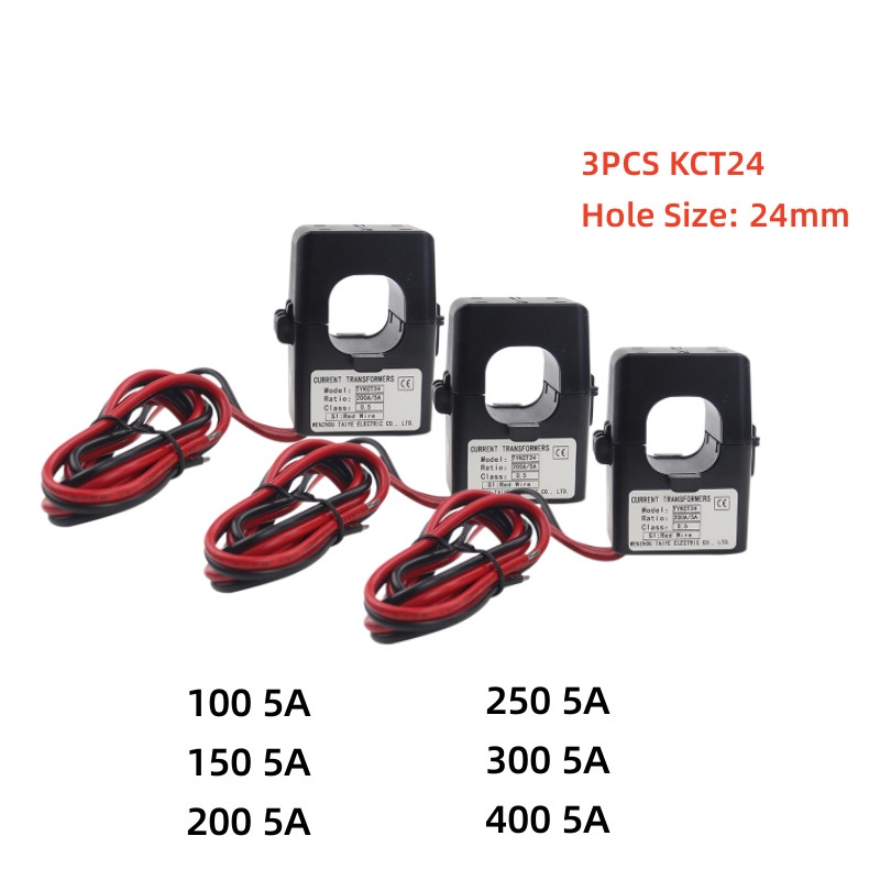 3PCS KCT24 Split Core Transformer AC Current Sensor Window Size 24mm Clamp On CT | Shopee Malaysia