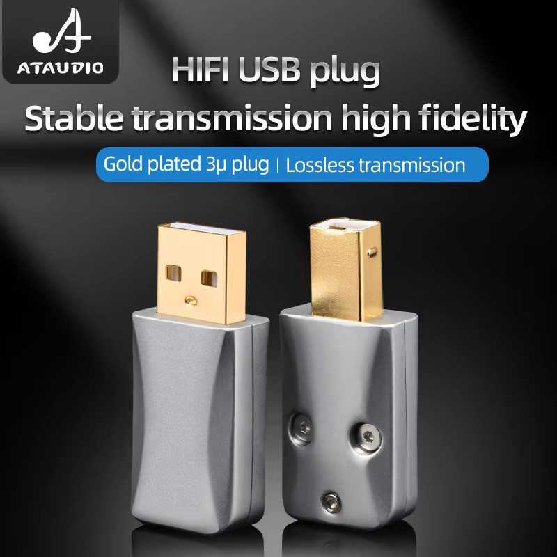 ATAUDIO HiFi 2.0 Version USB Plugs with 24K Gold Plated USB Type A Type ...