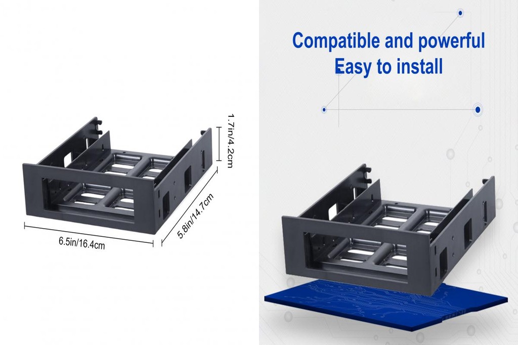 Hard Drive Bay Adapter Pc Case Storage Expansion Kit Universal Front ...