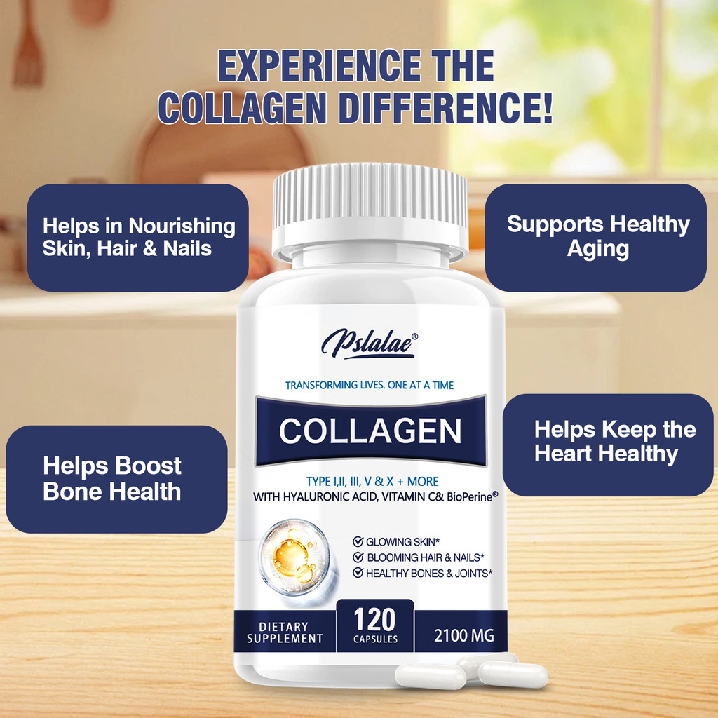 Premium Collagen Pills for Women - 30/60/120 Capsules, 2100 mg Colageno ...