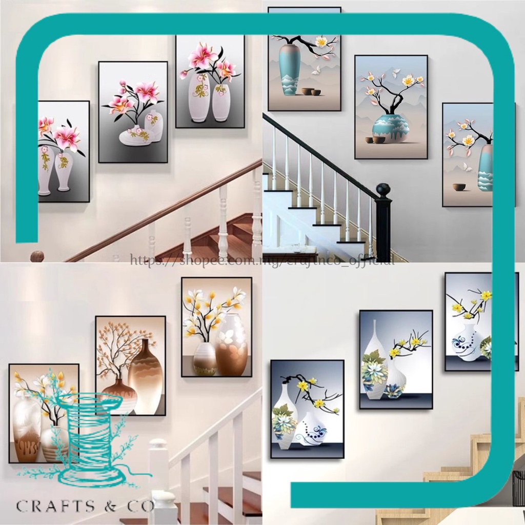 (1pcs) Wooden Paint Art Frame / Frame Lukisan / Frame Hiasan Rumah ...