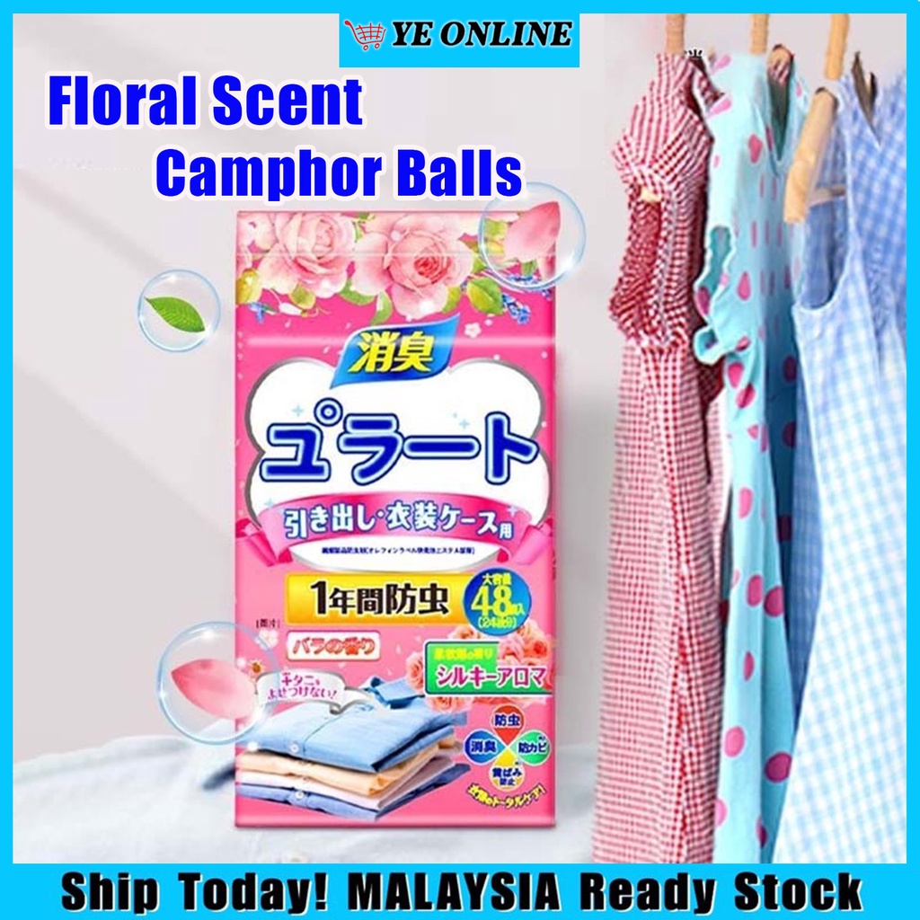 Camphor Balls Purifiers Clothing Anti-humidity Floral Scent Moth Balls ...