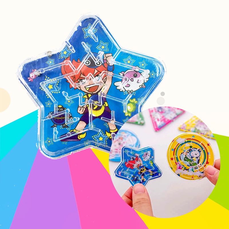 Classic Puzzle Maze Toy Game Beads Mini Labyrinth Rolling Ball Kids ...