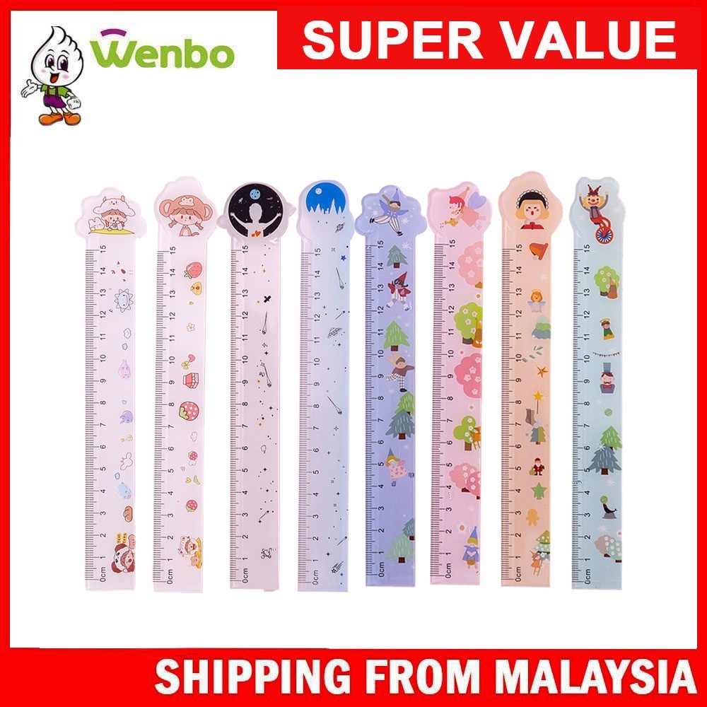 Wenbo [R-0124] Ruler Measuring Ruler Scale Draw Line CM Centimeters ...