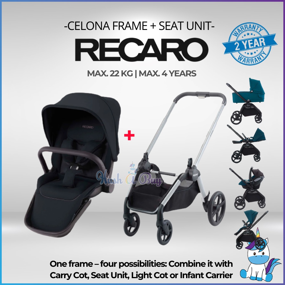 Recaro Celona Frame + Recaro Seat Unit for max 4 years