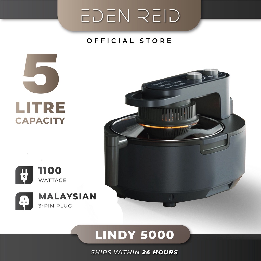 Eden Reid Lindy 5000 Air Fryer 5L Oil Free Non Stick Fry Surface Large ...