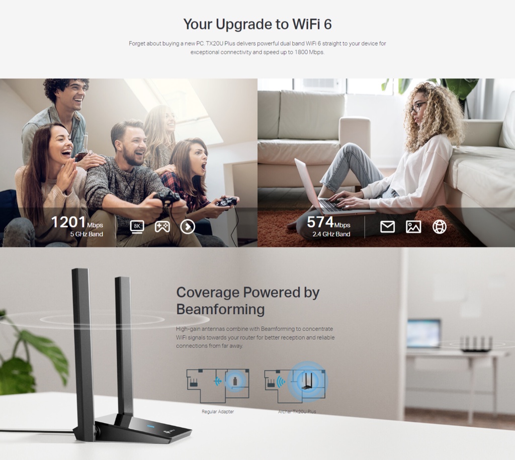 TP-Link Archer TX20U TX20U Nano TX20U Plus AX1800 Wi-Fi 6 Dual Band ...