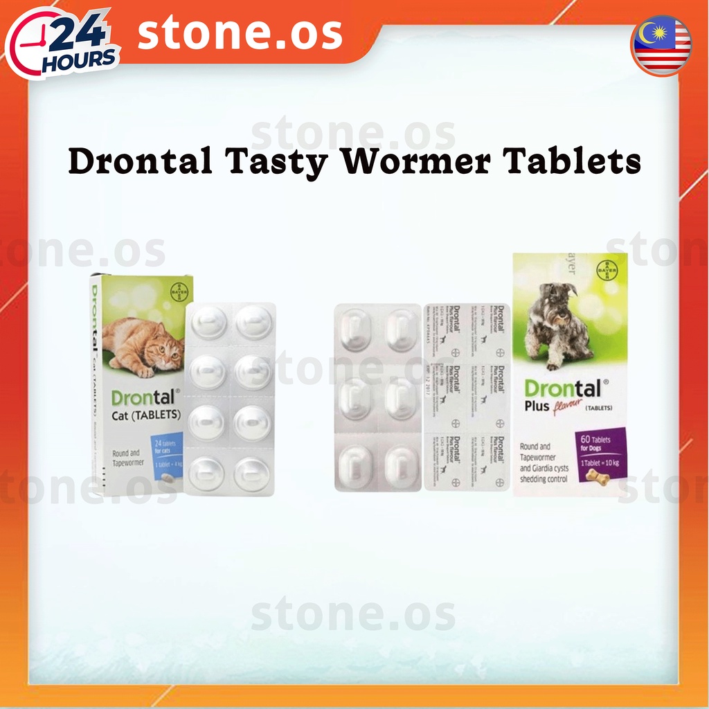 Pet Drontal Cat/Dog Deworm Tablet ( 1 Tablets ) | Shopee Malaysia