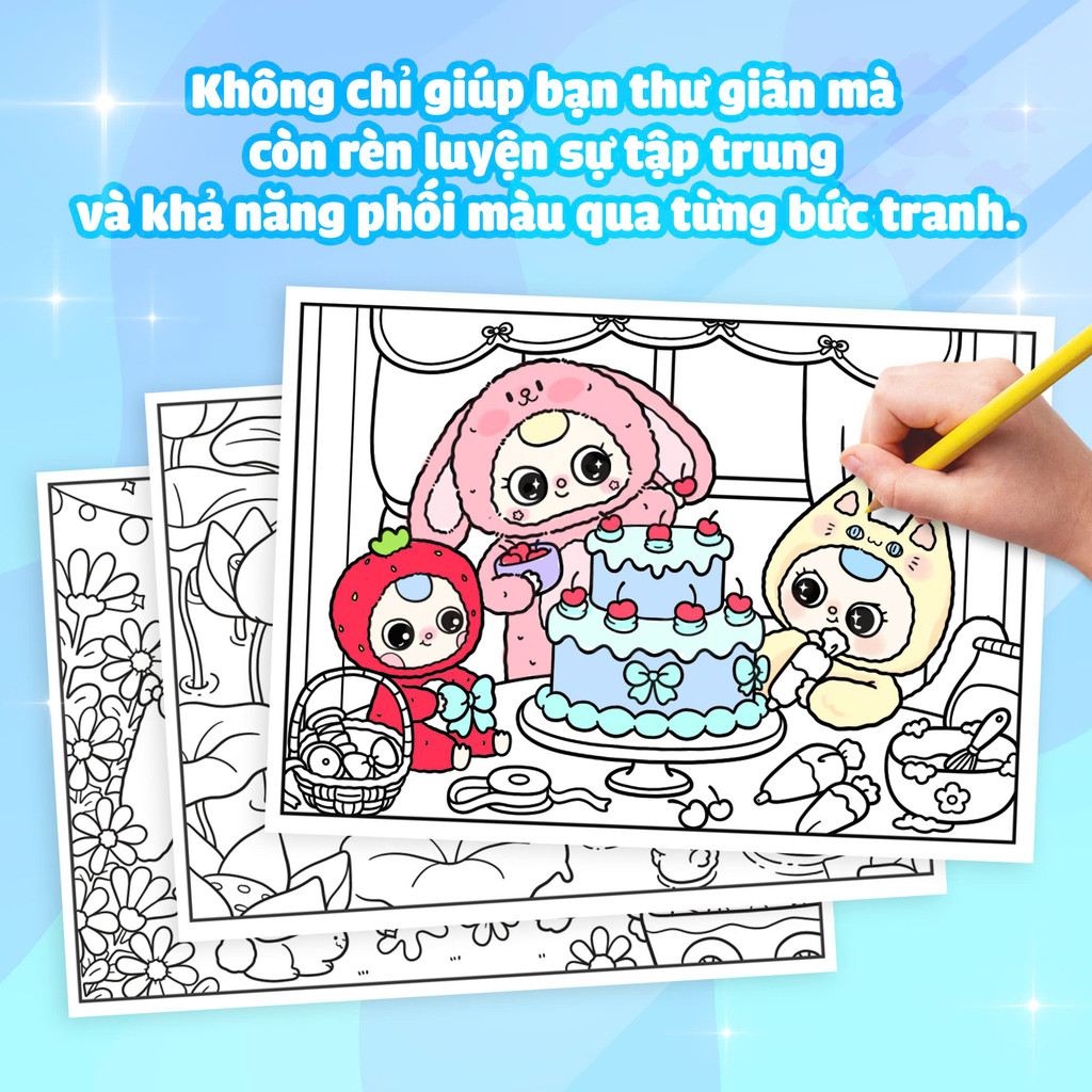 Baby Three Coloring Book & Magical World | Shopee Malaysia