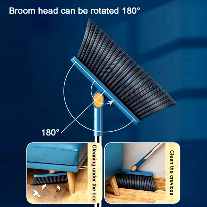 3 in 1 Rotatable Foldable Sweeper Broom Dustpan Set Tangle Hair Outdoor Broom Set Penyapu ...
