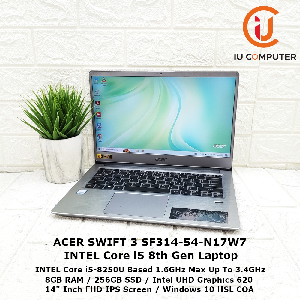 Acer Swift 3 Sf314 54 N17w7 Intel Core I5 8250u 8gb Ram 256gb Ssd Used