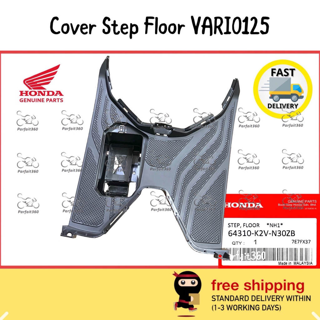 64310-K2V-N30ZB HONDA VARIO125 Cover Black Step Floor / Plastic Hitam ...
